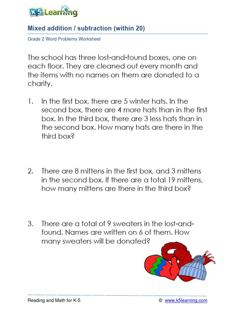 Grade 2 Word Problems Worksheet | PDF | Home & Garden