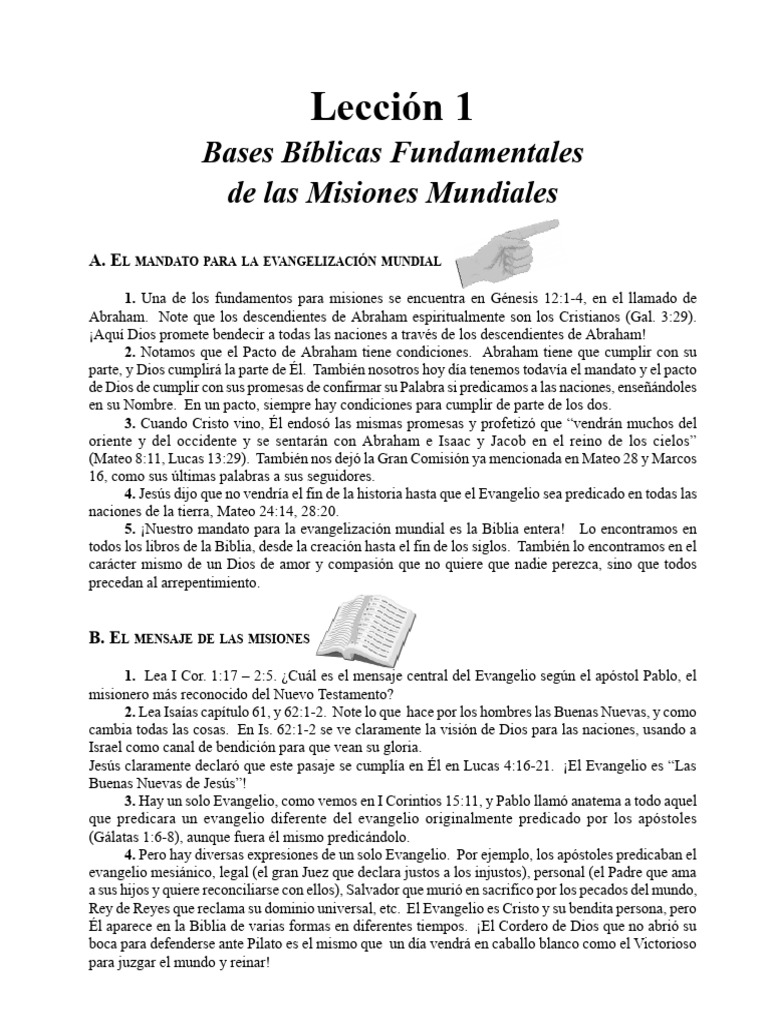 Misiones Leccion1 | PDF | Cristo (título) | Jesús