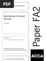 Fa2 Mock Exam 2 Answers | PDF | Debits And Credits | Bookkeeping