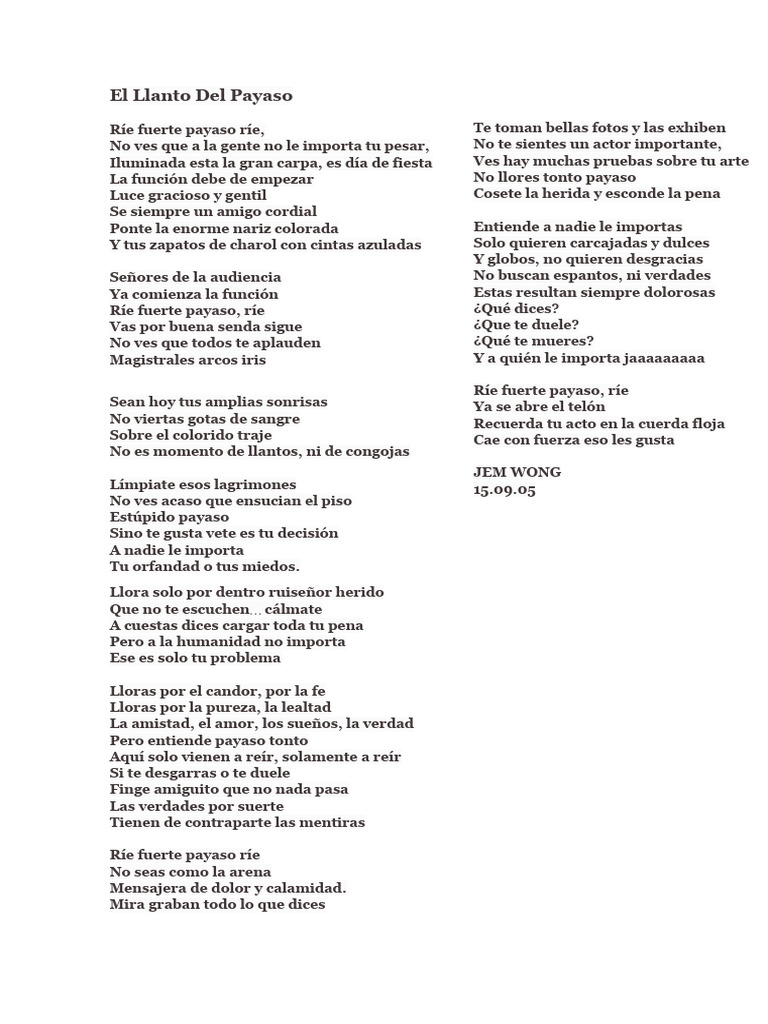 El Llanto Del Payaso | PDF