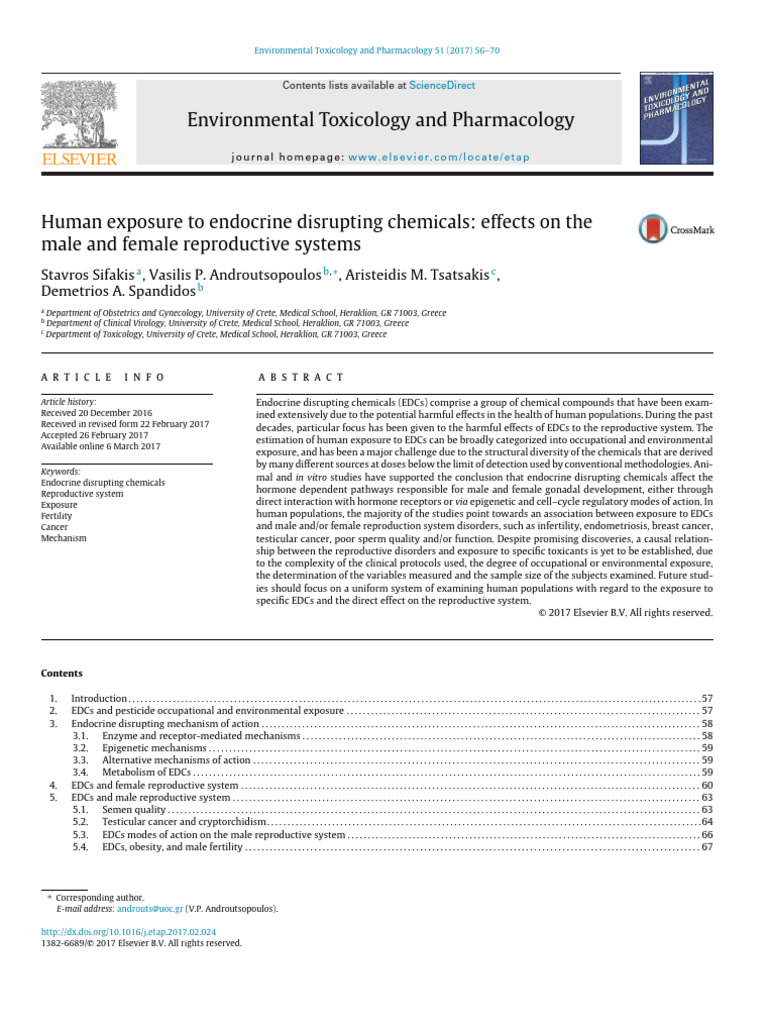 Sifakis2017 Sifakis2017 Human Exposure To Endocrine Disrupting ...