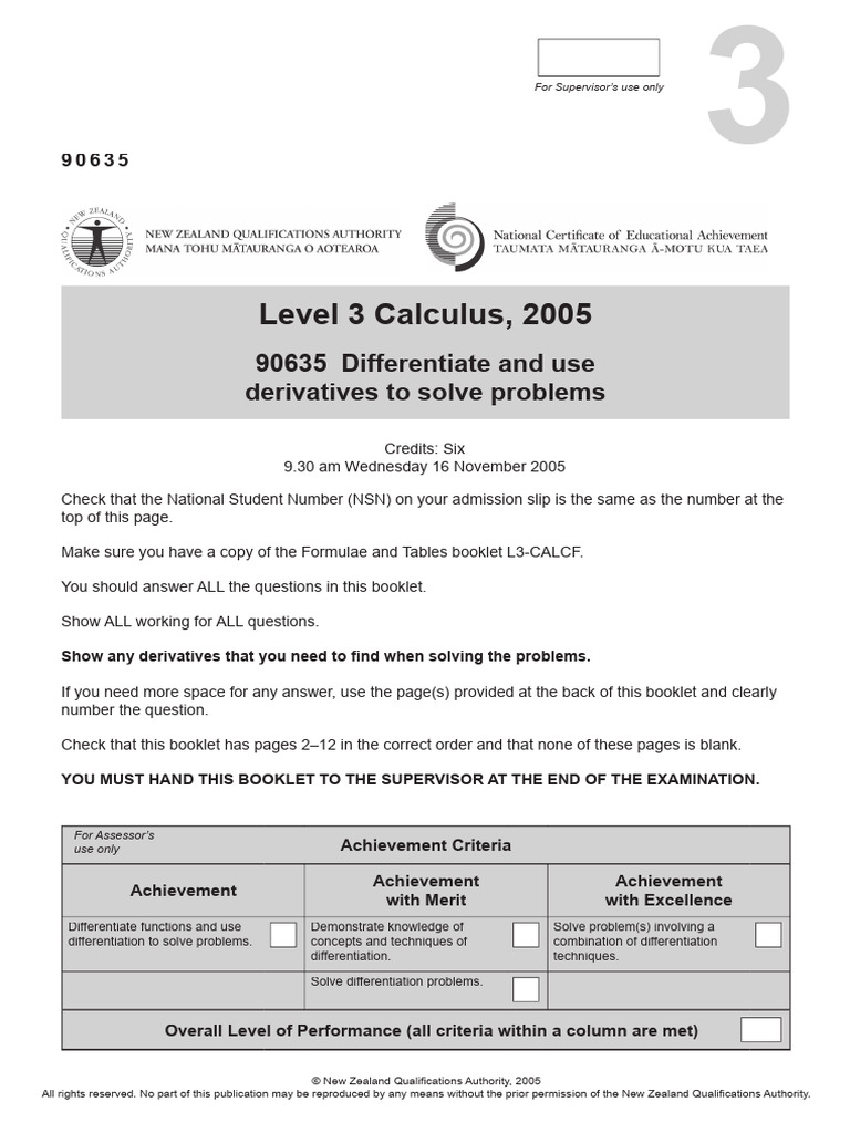 Differentiation Exam-05 | PDF | Derivative | Mathematical Concepts