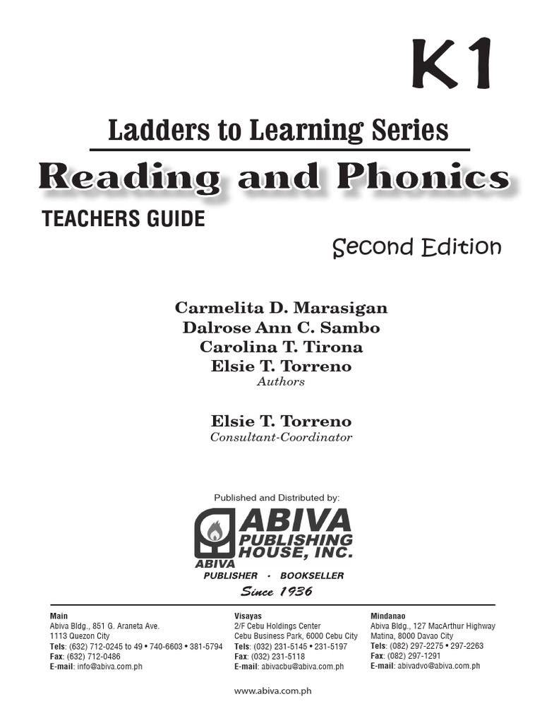 Lls-Reading k1 TG | PDF | Phonics | Syllable