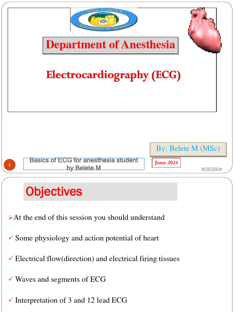 Basic ECG For Second Year Ans Stu | PDF | Electrocardiography ...