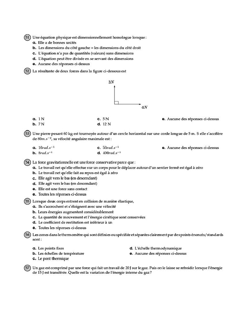 Épreuve Physique FMSP 2015 | PDF