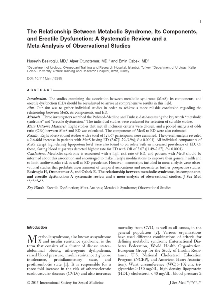 Besiroglu2015 The Relationship Between Metabolic Syndrome Its