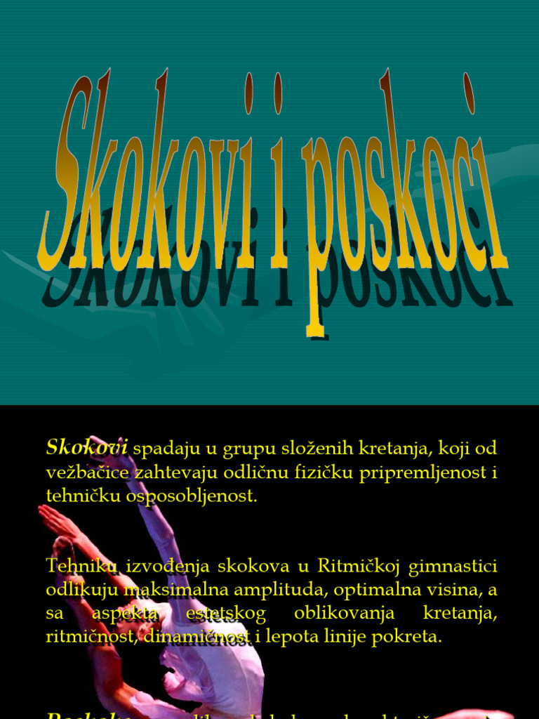 6 Tjelovjezbene Kompozicije Poskoci I Skokovi | PDF