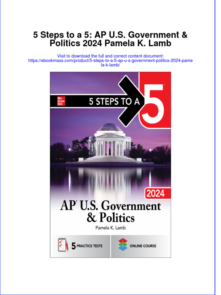 5 Steps To A 5 Ap U S Government And Politics 2024 Pamela K Lamb Full