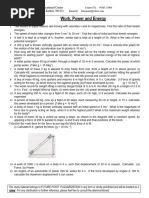 Class 9 Work and Energy Numericals | PDF | Kinetic Energy | Potential ...