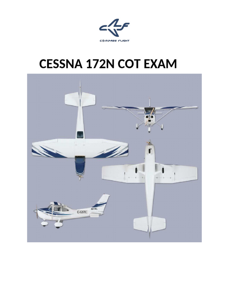 c172 Cot Exam | PDF | Takeoff | Flap (Aeronautics)