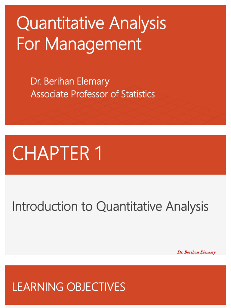 chapter 1. presentation.Introduction to Quantitative Analysis (1 ...