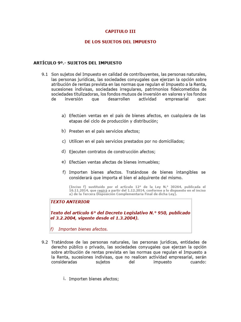 Cap 3 y 4 Igv | PDF | Impuestos | Impuesto sobre la renta