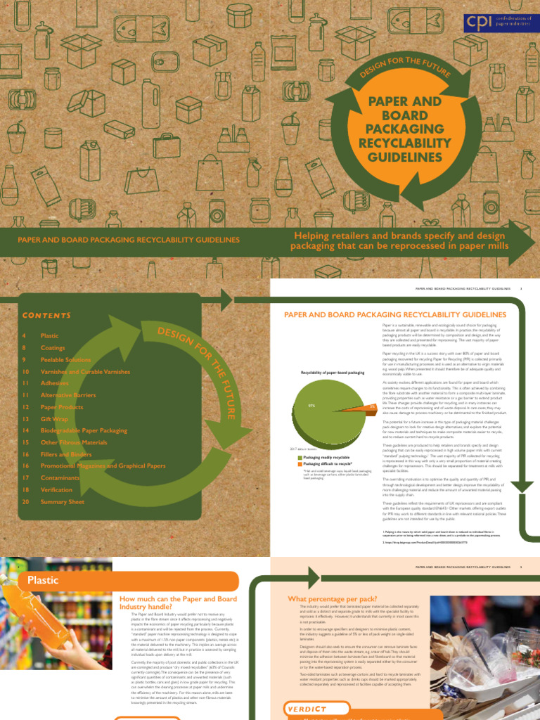 CPI Recyclability Guidelines Final | PDF | Paper | Recycling