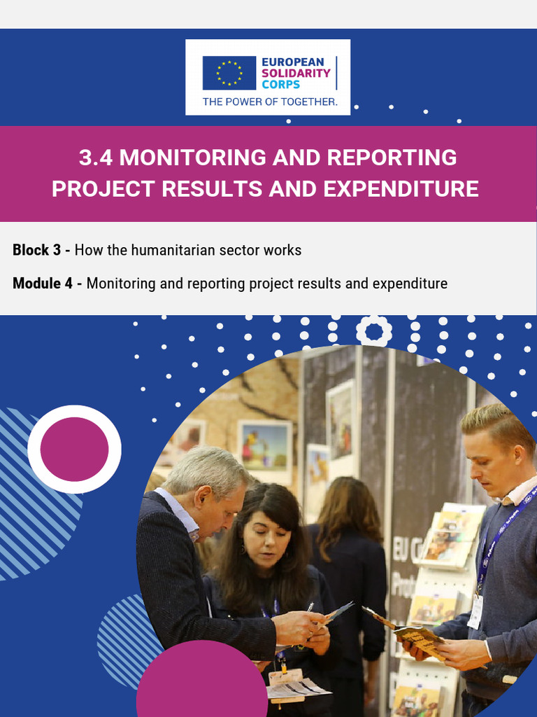 3.4 Monitoring and Reporting Project Results and Expenditure | PDF ...