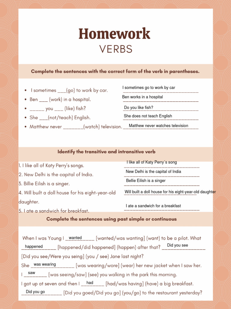 Ficha de Ejercicios Del Pretérito Simple Naranja | PDF