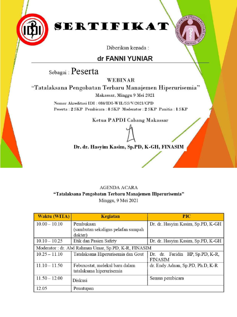 Sertifikat seminar | PDF
