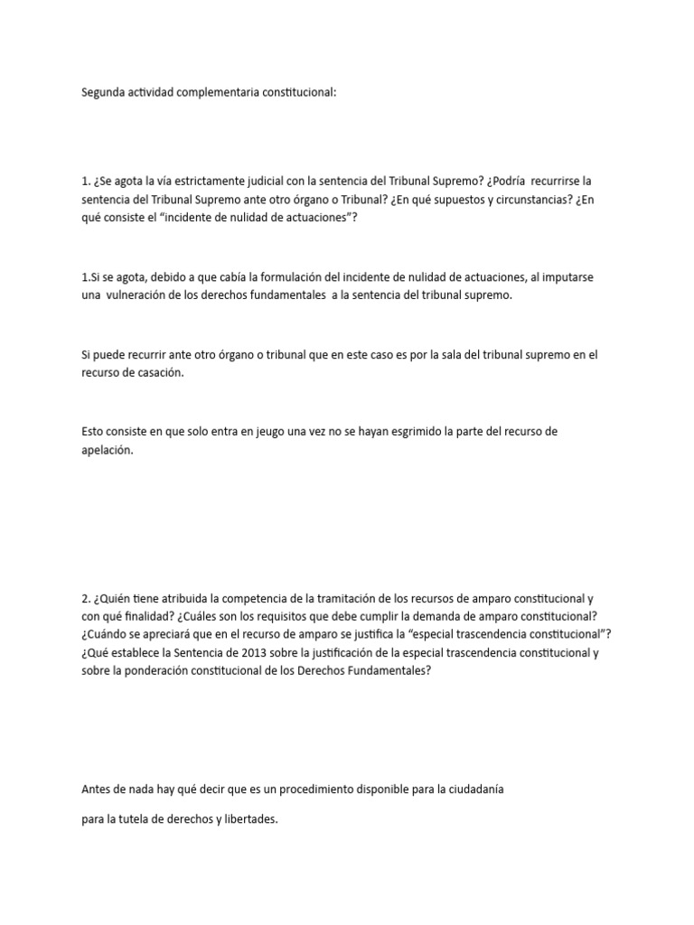 Actividad 2 Complementaria Consitucional | PDF | Sentencia (ley) | Ley ...