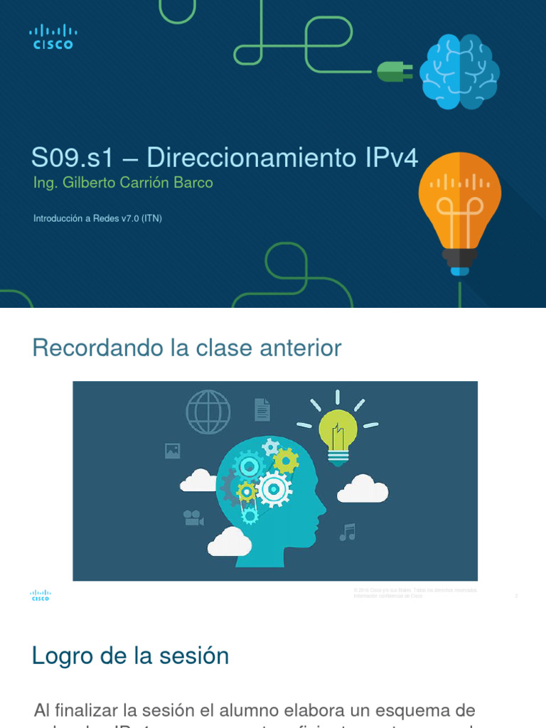 S09 - s1 - Direccionamiento IPv4 | PDF | Dirección IP | Redes de computadoras