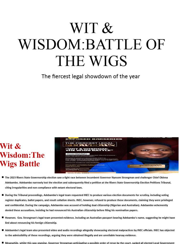 Battle of The Wigs Facts | PDF