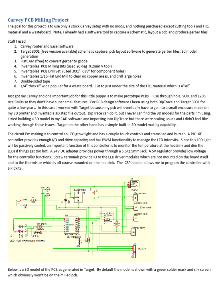Carvey PCB Milling Project | PDF | Printed Circuit Board | Computer File