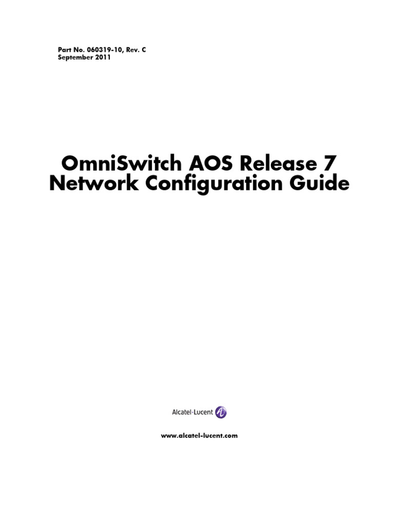 OmniSwitch AOS 7 Network Guide | PDF | Network Architecture | Network ...