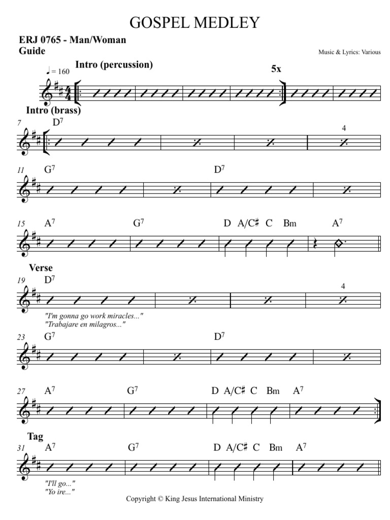 0765 - Gospel Medley - Full Score | PDF