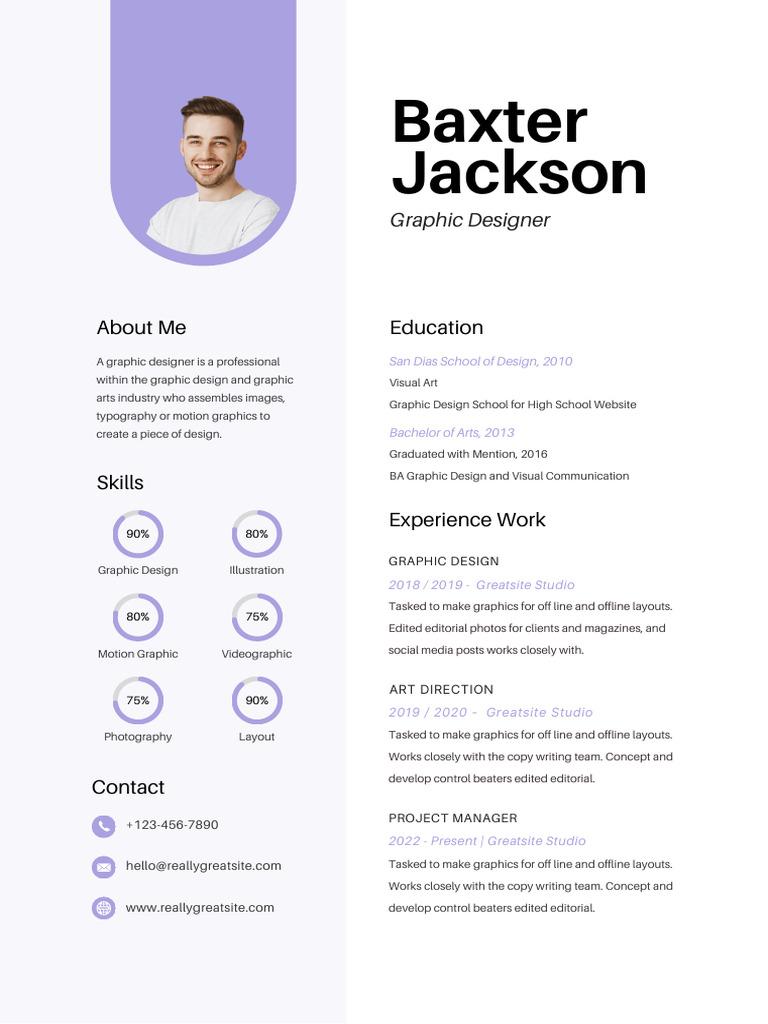 Bajo Modern Concept Resume CV - two | PDF