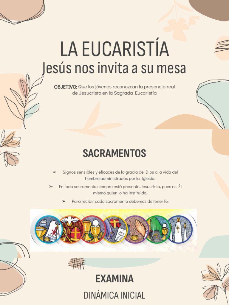 La Eucaristía - Jesús Nos Invita A Su Mesa | PDF | eucaristía | Cristo ...
