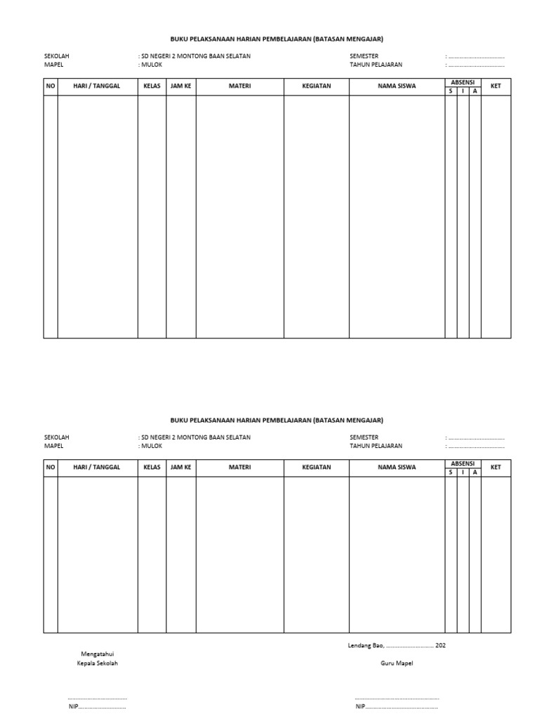 Administrasi Kelas Pdf