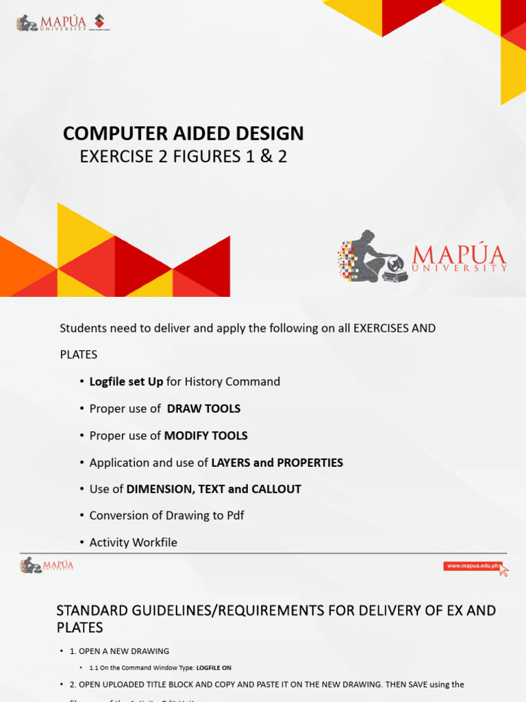 CAD Exercise 2: Drawing and Submission Guide | PDF | Computer File ...