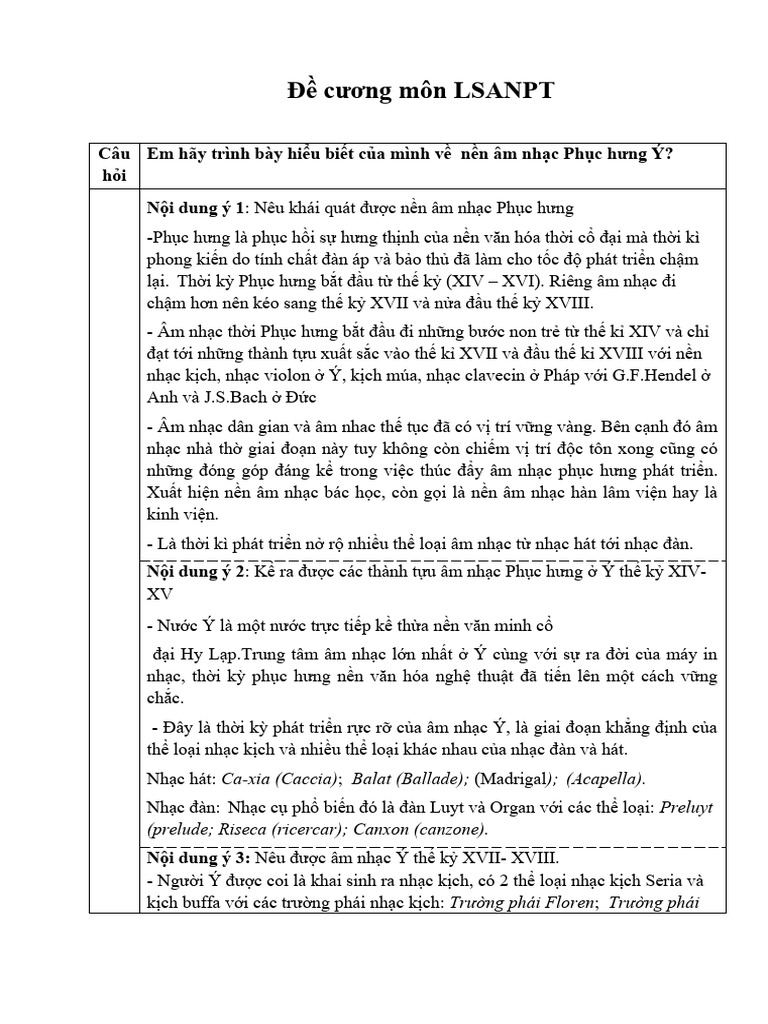 Đề Cương Lsanpt | PDF