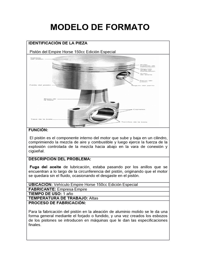 Analisis de Falla | PDF | Aluminio | Pistón