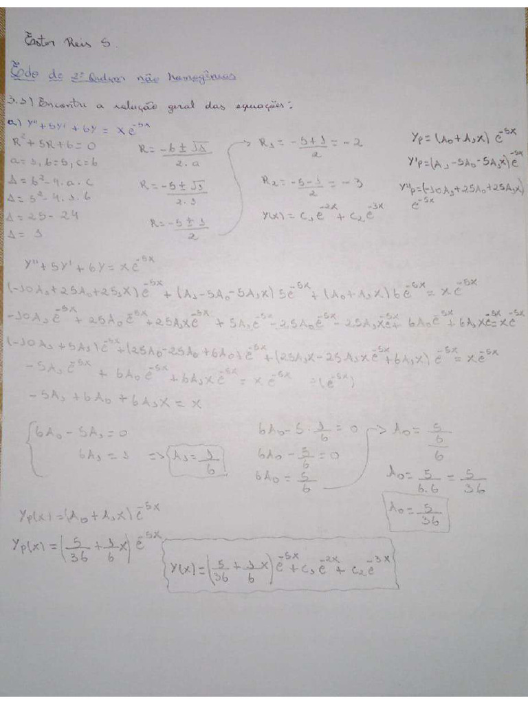 EDO (2° Ordem) | PDF