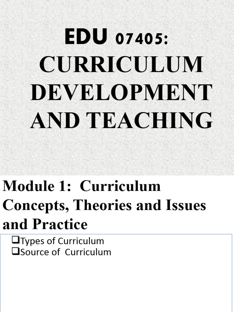 Curriculum-MODULE 2@sakara - Copy-1 | PDF | Curriculum | Learning