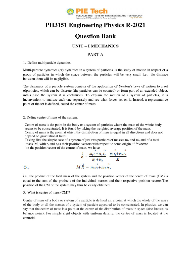 Physics | PDF | Rotation Around A Fixed Axis | Torque