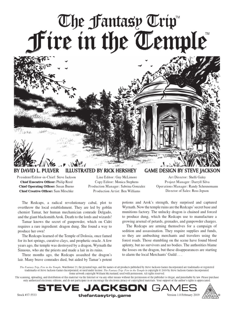 The Fantasy Trip SJG Fire in The Temple | PDF | Dragon