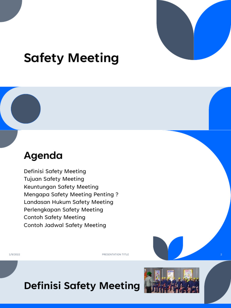 Panduan Lengkap Safety Meeting K3 | PDF | Bisnis | Teknologi & Rekayasa