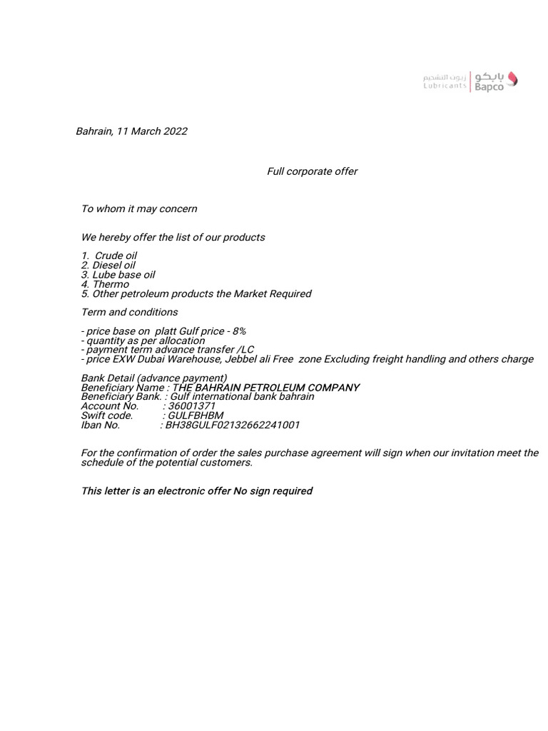 FCO For Mas | PDF