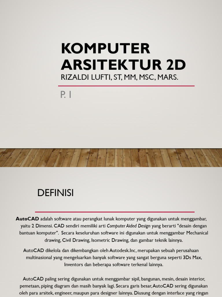 Sejarah dan Penggunaan AutoCAD 2D | PDF