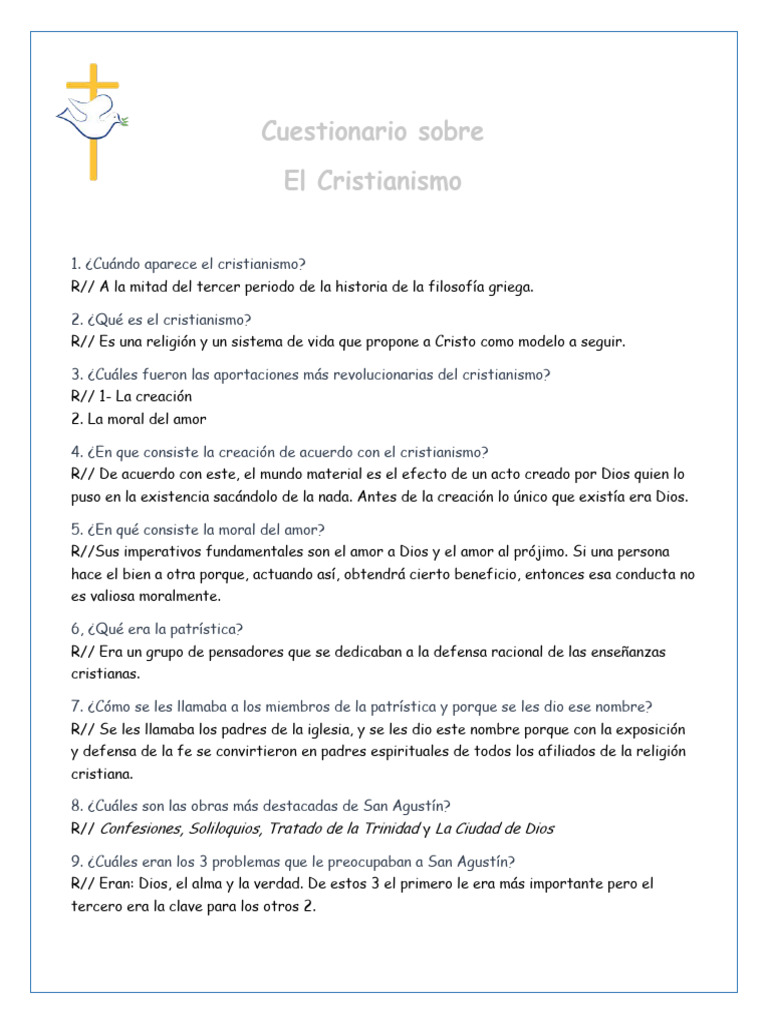 Cuestionario Bíblico | PDF | Verdad | Agustín De Hipopótamo