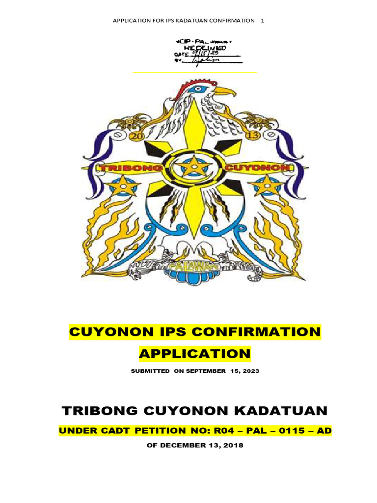Cuyonon IPS Confirmation Application | PDF