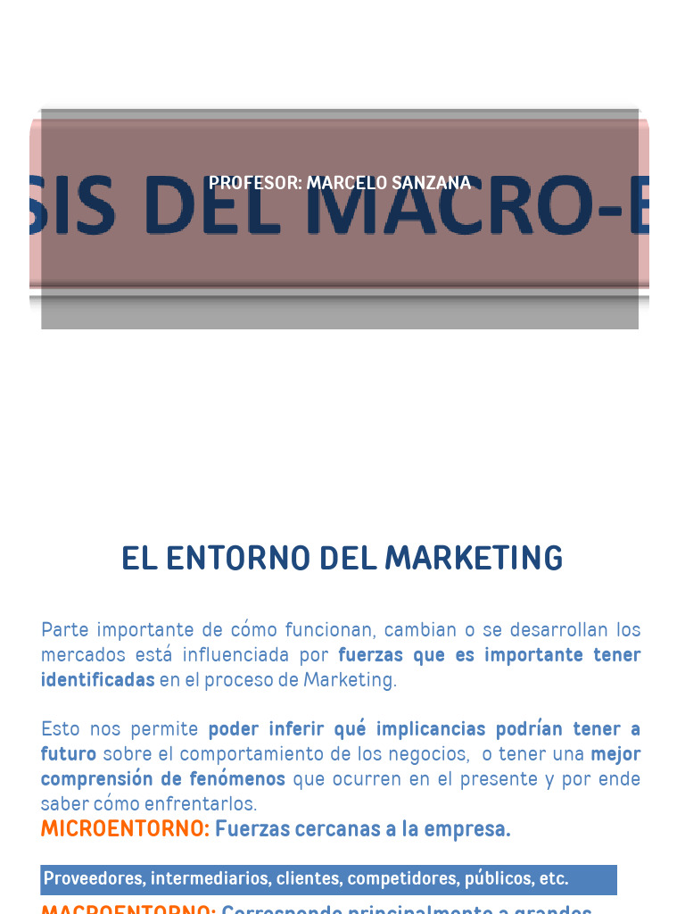 Apunte N°2 Análisis Del Macro Entorno Del Marketing - PPTX - 20240712 - 191127 - 0000 | PDF ...
