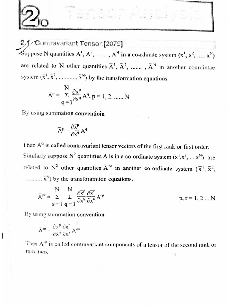 Tensor-analysis | PDF