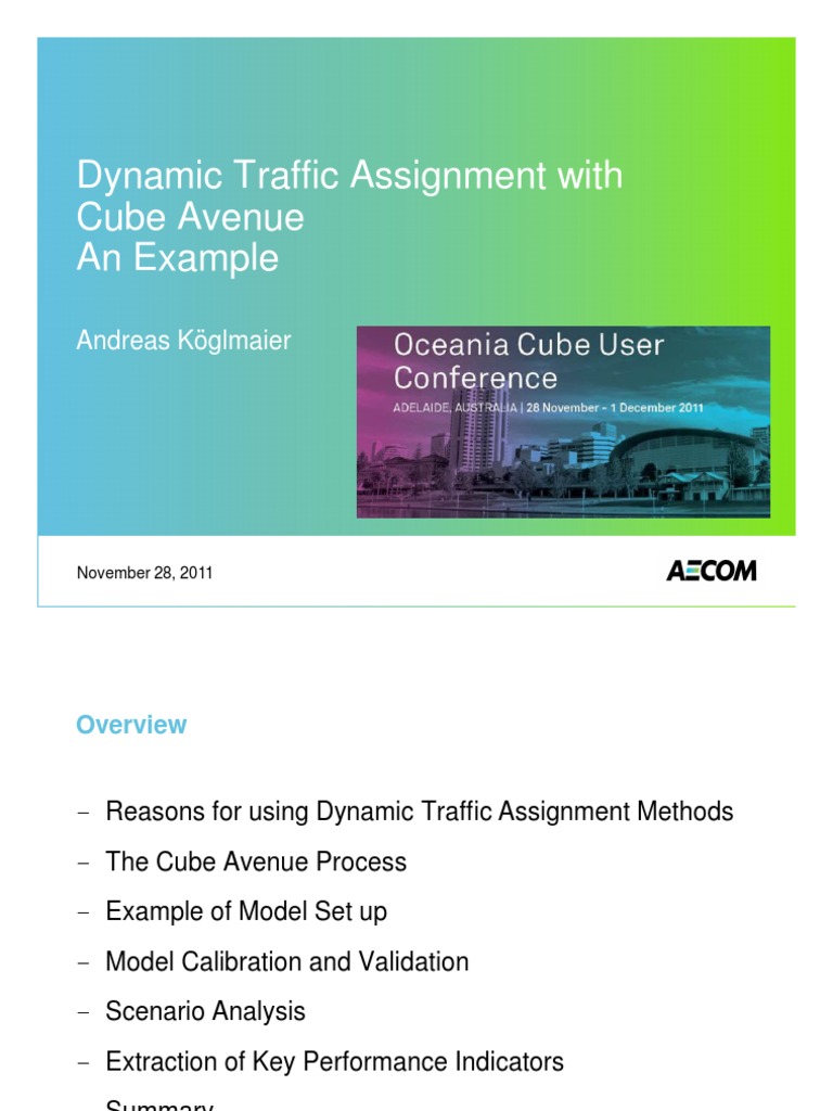 1.5 - Dynamic Traffic Assignment With Cube Avenue - An Example | PDF ...
