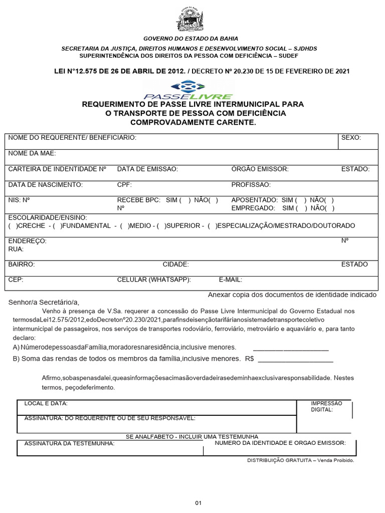 Requerimento Plivre Digital | PDF | Família