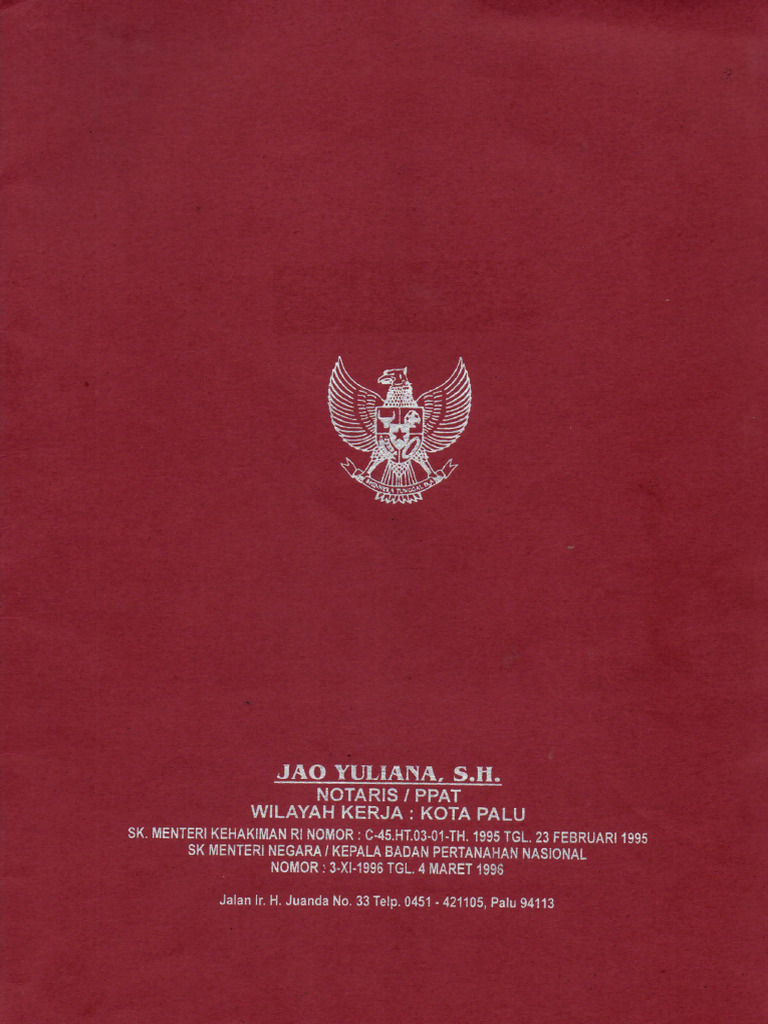 Akta & SK Kumham Pendirian CV. Tiga Dara | PDF