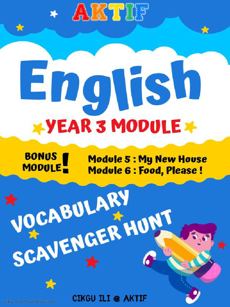 English Year 3 - Vocabulary Scavenger Hunt Activity | PDF | Cuisine | Foods