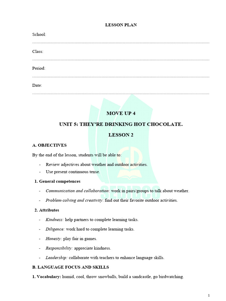 Unit 5 - Lesson 2 | PDF | Question | Learning