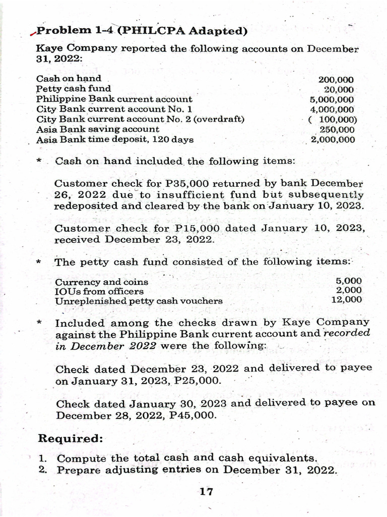 Assignment 1 Chapter 1 2 3 - Acctg 4 | PDF