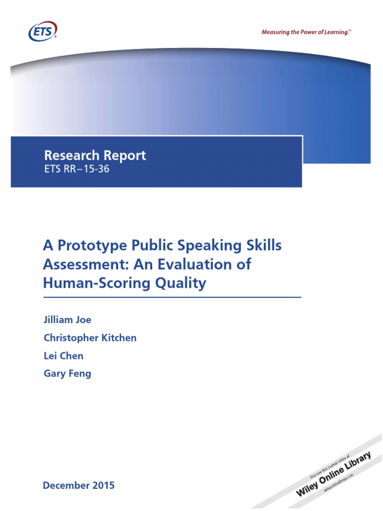 ETS Research Report Series - 2015 - Joe - A Prototype Public Speaking ...